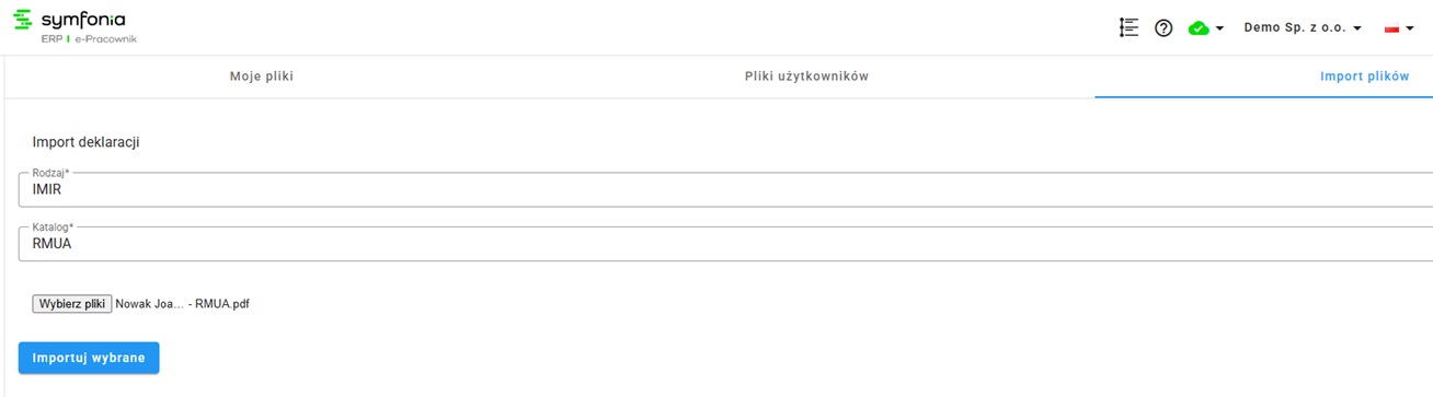 [e-Pracownik] Czy jest możliwość zaimportowania rocznych RMUA/IMIR ...